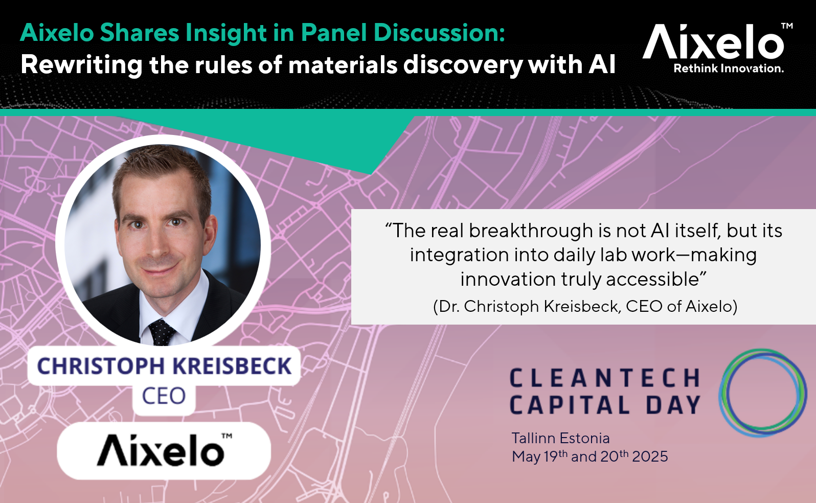 Rewriting Materials Discovery with AI: Aixelo at CleanTech Capital Day